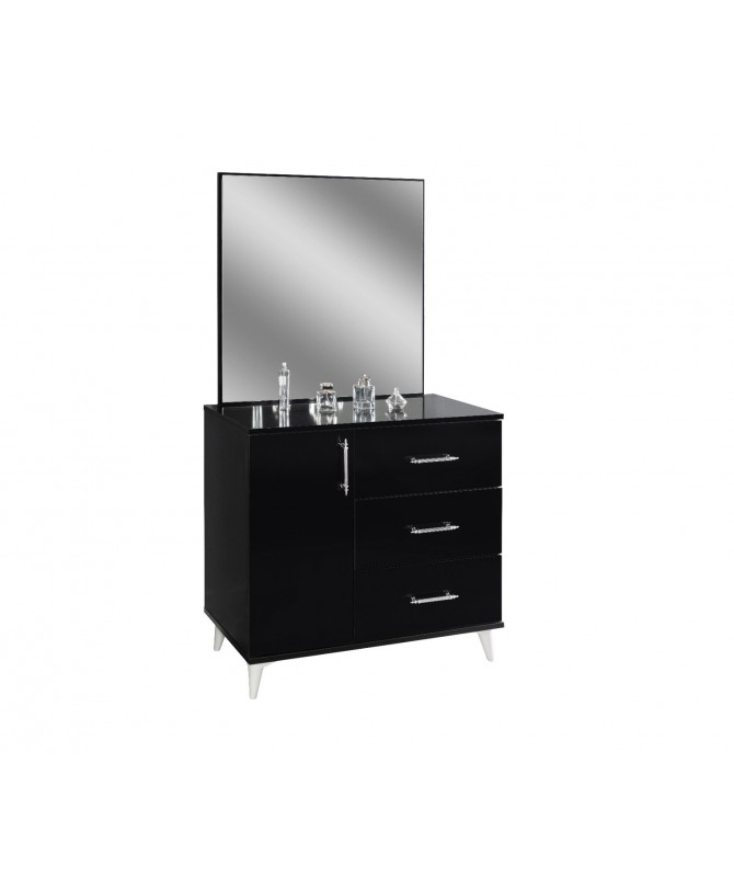DORMITOR 20LUX NEGRU-SIFONIER FARA OGLINDA-